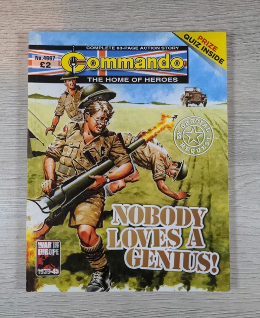 COMMANDO COMIC ISSUE Number 4667 Nobody Loves A Genius £4.45 - PicClick UK