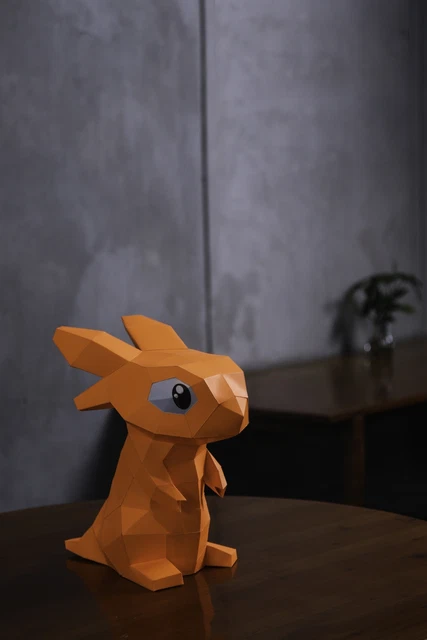 PAPERCRAFT WORLD DUAL-USE 3D Papercraft Model-Baby Dragon, Orange ...