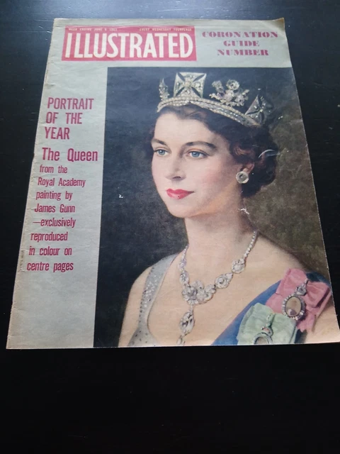 'ILLUSTRATED' MAGAZINE VINTAGE Queen Elizabeth II Coronation Guide ...