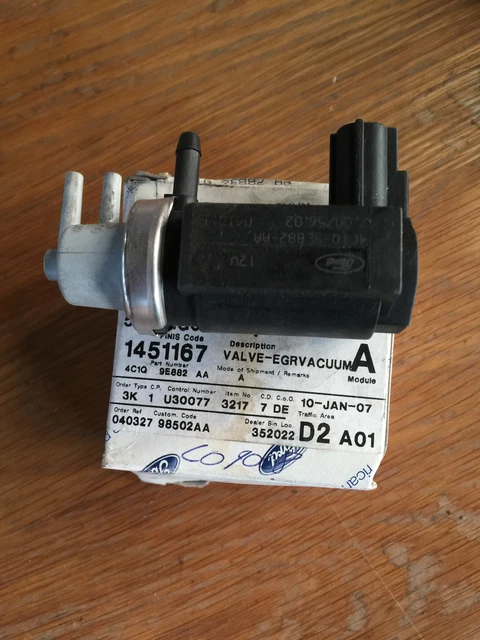 NEW GENUINE FORD Transit 2.4 mk6 EGR Vacuum solenoid control valve £19. ...