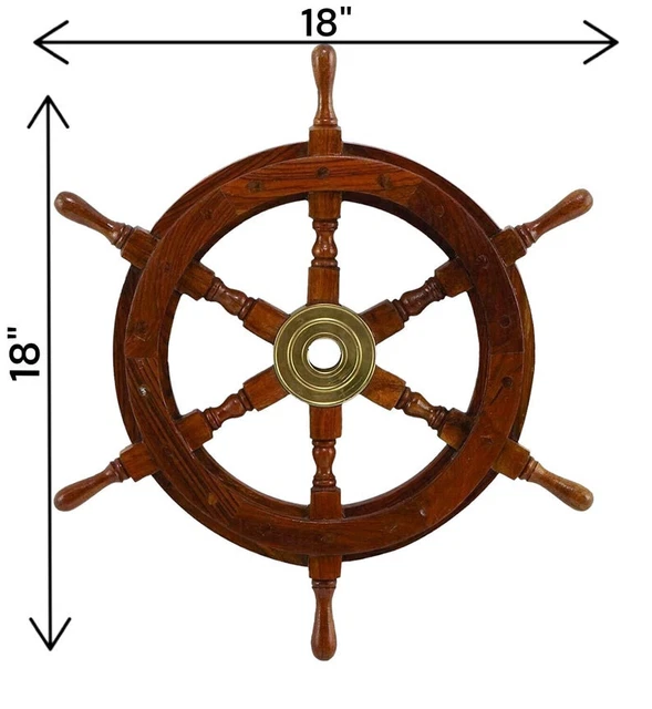 VINTAGE ANCIEN NAUTIQUE Roue Mural Décor 61cm Laiton Bateau Mer Cadeau Pirate EUR 65,30 ...