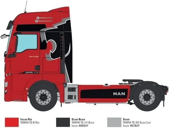 ITALERI 3959 MAN - TGX 18-500 XXL Lion Pro Edition 1:24 Model Kit £59. ...