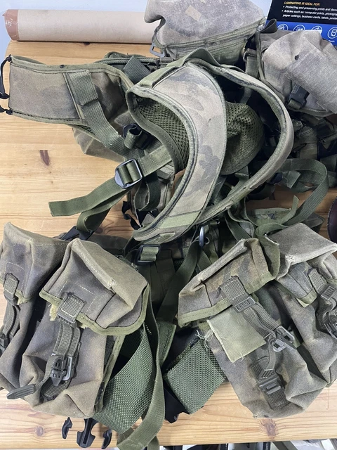 BRITISH MILITARY ISSUE Woodland DPM PLCE Full Webbing Rig Belt System £ ...