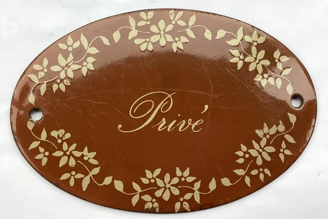 ANCIENNE PLAQUE ÉMAILLÉE Prive Art Nouveau 12 Cm Old Enamel Plate EUR 100,00 - PicClick FR
