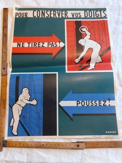 ANCIENNE AFFICHE SÉCURITÉ SNCF Pour Conserver Vos Doigts EUR 10,00 ... ANCIENNE AFFICHE SÉCURITÉ SNCF Pour Conserver Vos Doigts EUR 10,00 ...