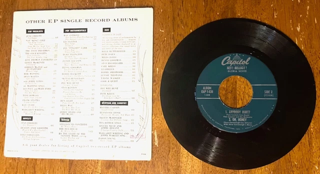 GLORIA WOOD HEY Bellboy ! Pete Candoli 7" 45 tr/min EP 4 chansons ...
