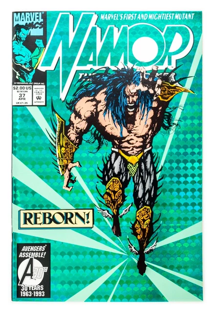 NAMOR THE SUB-MARINER #37 (1993 Marvel) Reborn! Jae Lee Copertina ...