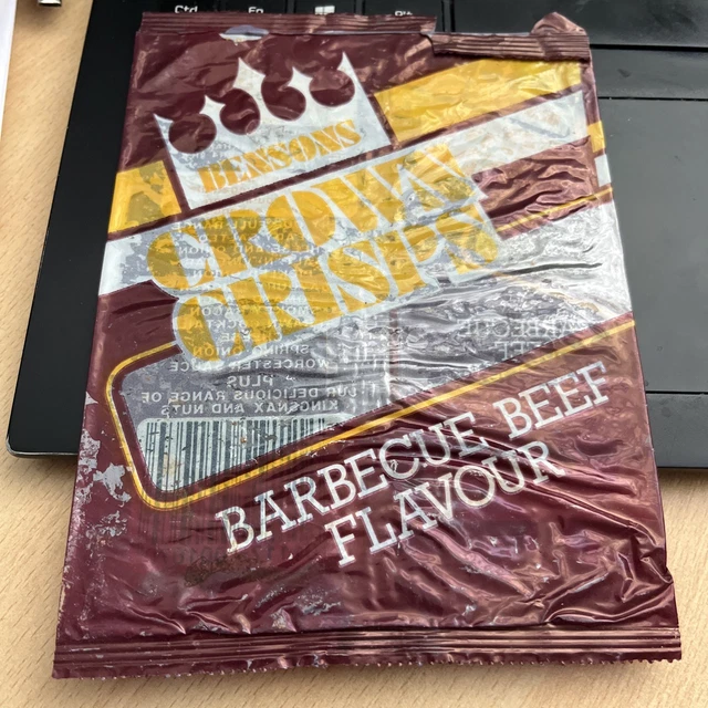 VINTAGE EMPTY CRISP Packet 1980s/1990s Benson Crown Barbecue Beef ...