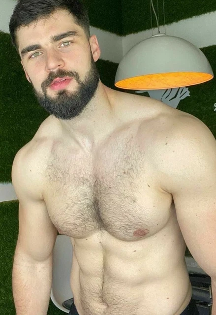 SHIRTLESS MALE MUSCULAR Hairy Chest Beard Huge Man Beefcake PHOTO 4X6 B1527 EUR 3,72 - PicClick FR