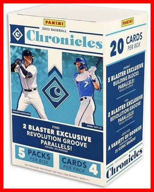 2022 PANINI CHRONICLES Baseball Blaster Box Boite 5 packs de 4 cartes ...