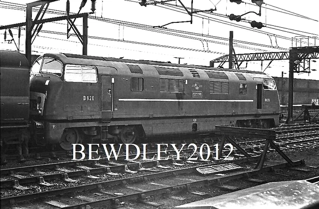 NEGATIVE 35MM WARSHIP CLASS D826 "JUPITER" IN CREWE STATION NO DATE ...