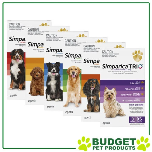 SIMPARICA TRIO FOR Dogs - 3 Pack £23.23 - PicClick UK