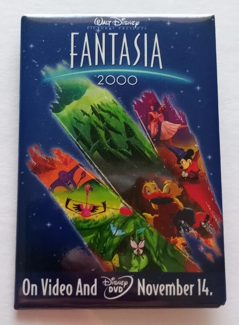 PROMO WALT DISNEY Fantasia 2000 Movie Pin Button DVD VHS Vintage ...