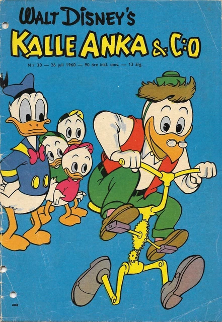 RARE 1960 NO.30 Walt Disneys Kalle Anka & C:O Donald Duck Comic Book In ...