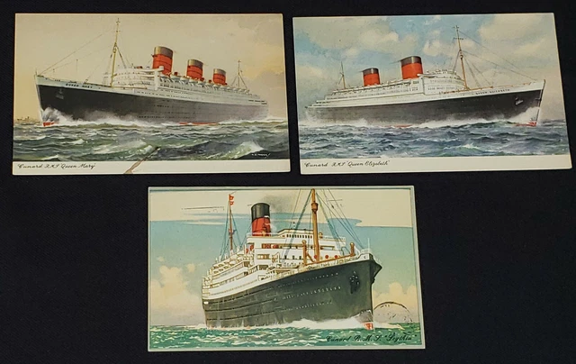 VINTAGE - CUNARD Lines - Rms Queen Elizabeth /Queen Mary /Scythia ...