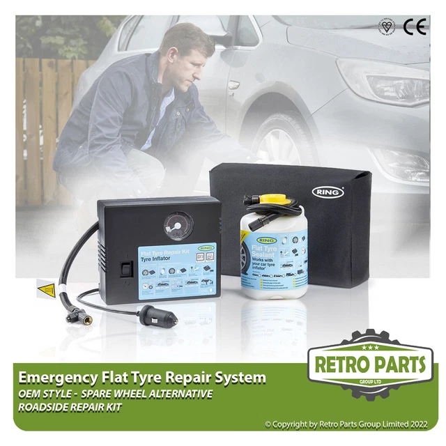 EMERGENCY FLAT TYRE Repair Kit For Toyota Spare Wheel Alternative DIY ...