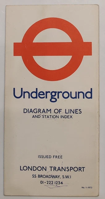 VINTAGE LONDON TRANSPORT Underground Diagram Of Lines Tube/Train Pocket ...
