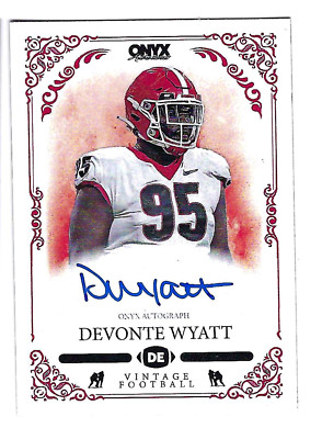 DEVONTE WYATT 2022 Onyx Vintage Football On Card Rookie Auto £10.00 ...