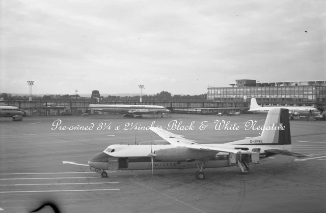 BUA HPR-7 HERALD G-APWE, Gatwick, early 1960s, B&W Negative, Aviation ...