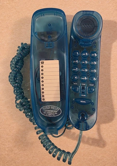 VINTAGE NORTHWESTERN BELL Phones EasyTouch Trim Style Translucent Blue ...