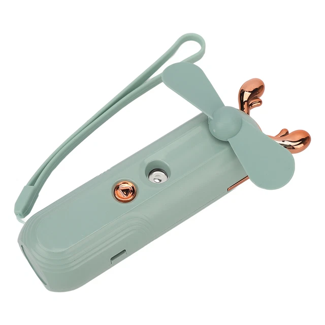 RECHARGEABLE HANDHELD MISTING Fan Moisturizing Cartoon Portable PVC ...