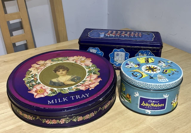VINTAGE TINS CADBURY'S Milk Tray Lucky Numbers Fingers Collectable Rare ...