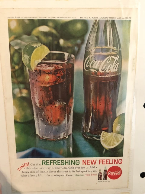 VINTAGE COKE COCA Cola Advertisement Ad Magazine Original Antique 60's ...