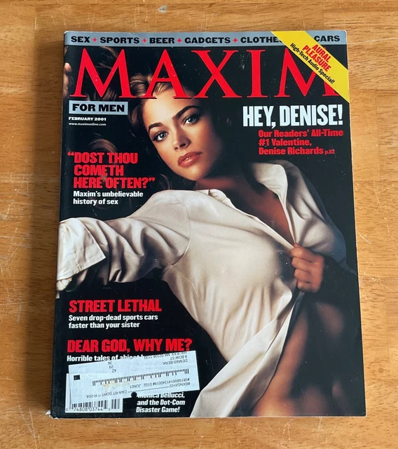 MAXIM FOR MEN Magazine February 2001 Denise Richards £7.51 - PicClick UK