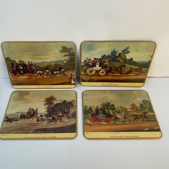 VINTAGE HERITAGE AUSTRALIA Prints Place Mats Win el ware English x 4 ...