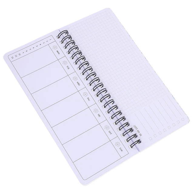 CARNETS DE NOTE Mémo Calendrier Planificateur Hebdomadaire Liant ...