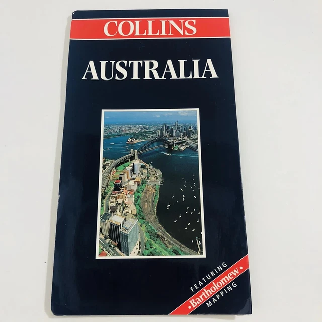 MAPPA AUSTRALIA COLLINS con mappatura Bartholomew 1999 carta usata ...