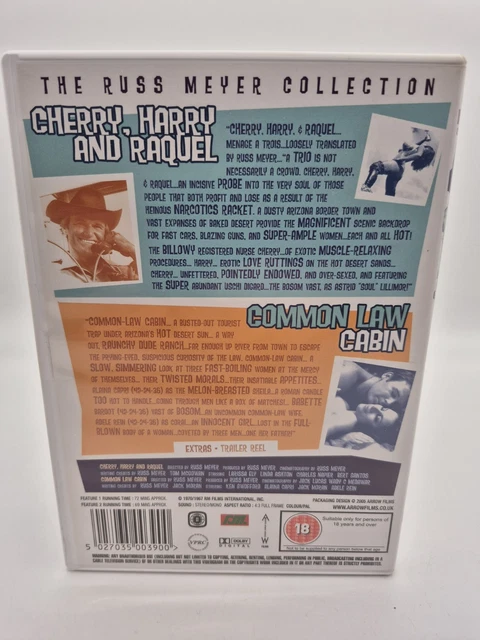 CHERRY, HARRY & Raquel/Common Law Cabin (DVD, 2005) RUSS MEYER VG+ B19 ...