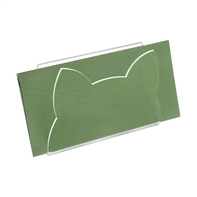 CATS SHAPE LETTER Holder 15x5.5x10cm Clear Acrylics Mail Rack Envelope ...