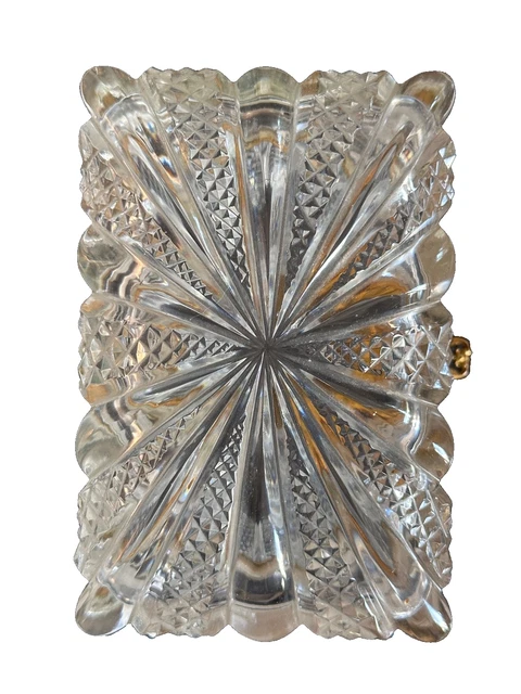 ANCIEN COFFRET A bijoux cristal taillé Saint Louis Baccarat Diamant ...