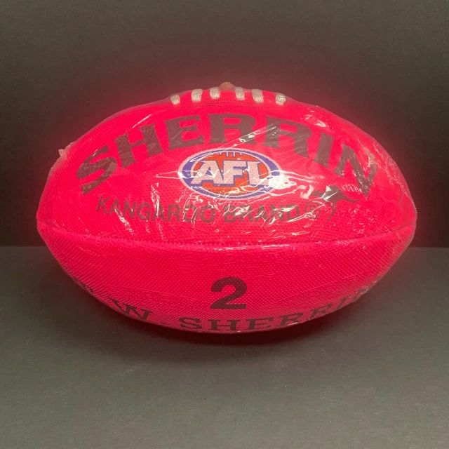 OFFICIAL AFL SHERRIN SYNTHETIC KIDS FOOTBALL SIZE 5 RED Premiers MCG ...