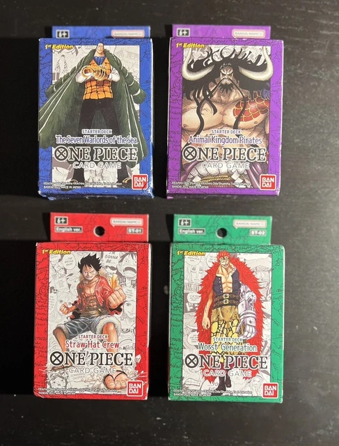 ONE PIECE TCG 1st Edition Super Pre-Release Starter Deck Set ST01-ST04 EUR 452,00 - PicClick DE