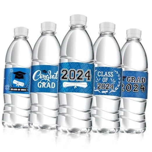 GRADUATION WATER BOTTLE Labels Stickers,Class of 2024 Graduation ...