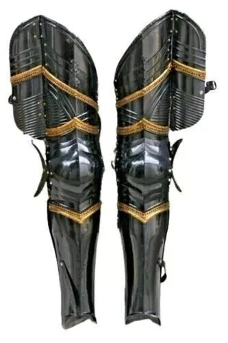 FULLY WEARABLE GOTHIC Dark Medieval Knight Pair Of Leg Set Armor ...