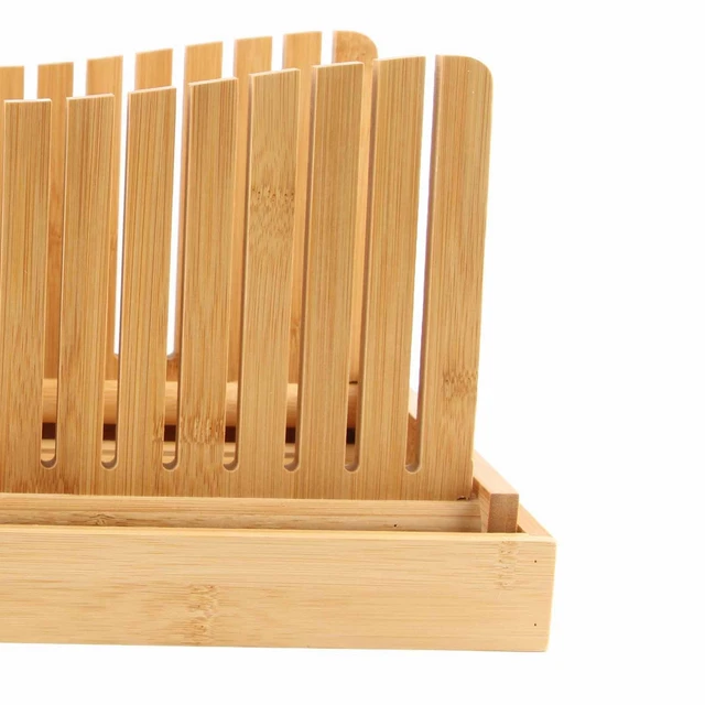 HG BAMBOO FOLDABLE Bread Slicing Guide Loaf Cutting Guide Slicing Maker ...