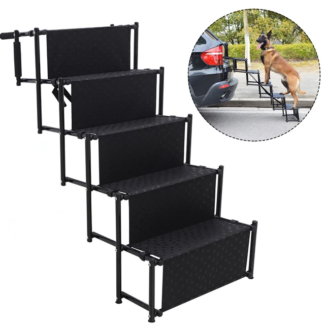 5-STEP FOLDING PET Stairs Ramp Large Dog Steps Ladder for Car Trucks ...