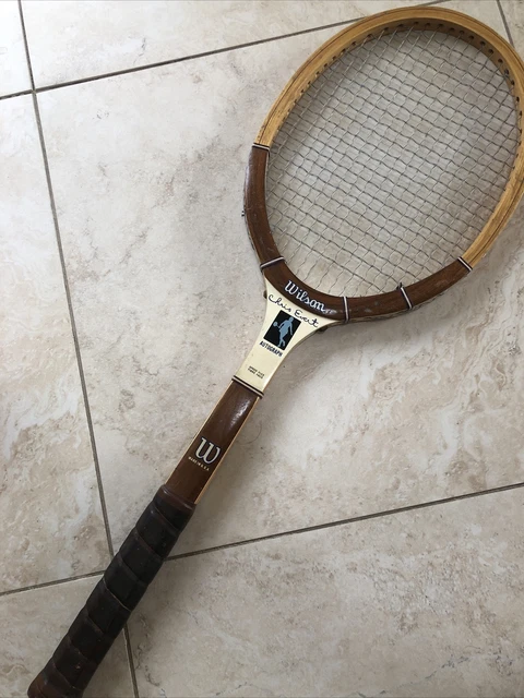 VINTAGE WILSON CHRIS EVERT Autograph Speed Flex Wooden Tennis Racquet 4 ...