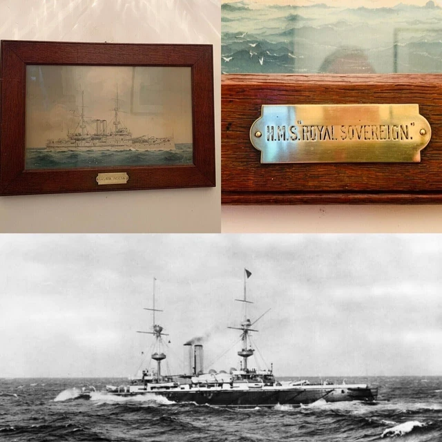 ROYAL NAVY STUDY of HMS Royal Sovereign by William Mackenzie Thomson ...