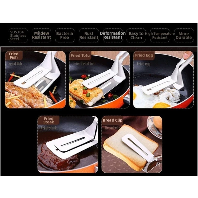 FOR BBQ GRILL Clip Grill Tongs BBQ Grilling Anti-scald Extended Handle ...