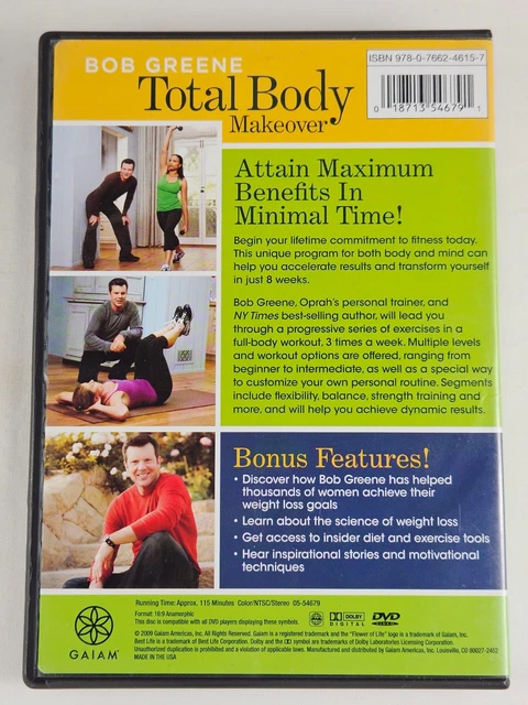 GAIAM BOB GREENE Total Body Makeover DVD - Region ALL NTSC - VGC £10.78 ...