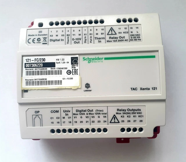 SCHNEIDER CONTROLLER ELETTRICO zona TAC Xenta 121 FC/230 V 1.28 EUR 234 ...