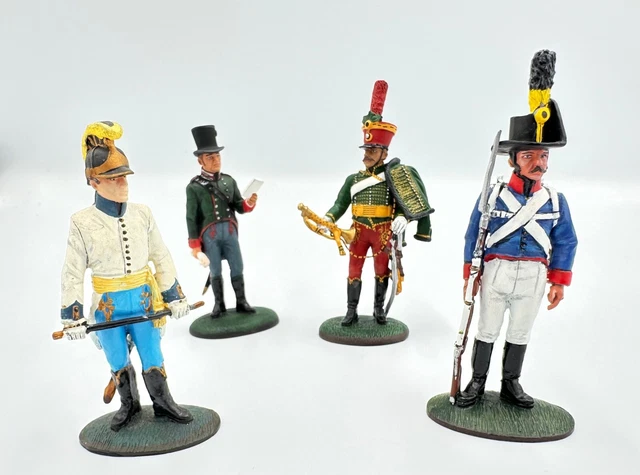 4X DEL PRADO Napoleonic Era Figs Austrian, Sapper, Officers, Trumpeter ...