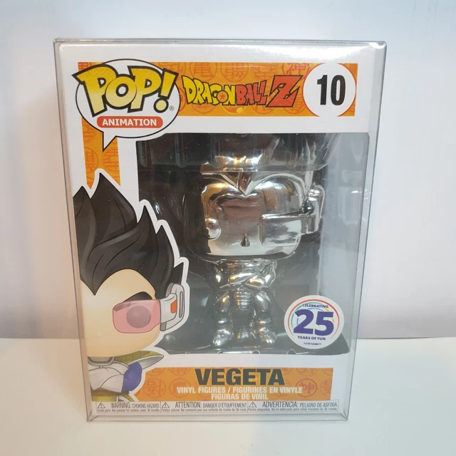 FUNKO POP! VINYL Dragon Ball Z - Vegeta SILVER CHROME #10 (Funimation ...