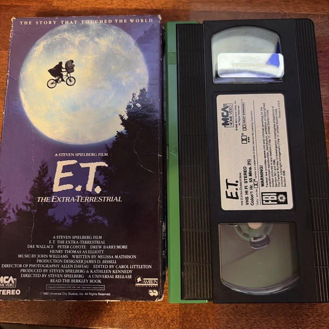 E.T. THE EXTRA-TERRESTRIAL VHS Video 1988 - Green Tape - 1982 ET Buy 2 ...
