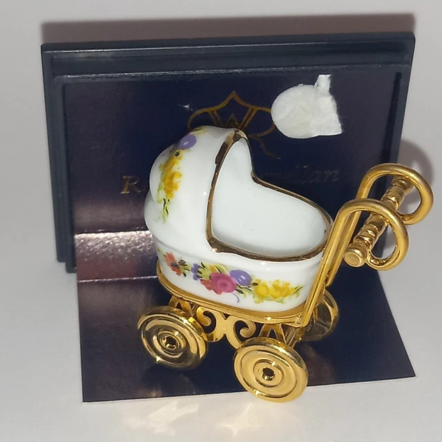 BOXED REUTTER PORCELAIN Miniature 1:2 Scale, Victorian Baby Pram £9.99 ...