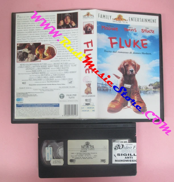 VHS FILM FLUKE 1996 Modine Travis Stoltz MGM WIV 54051 James Herbert ...